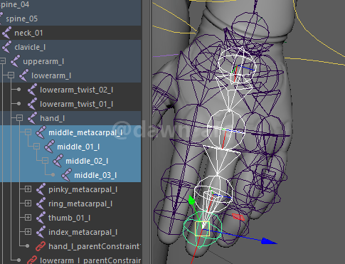 [Maya]Rigging 17 - Clavicles & Fingers
